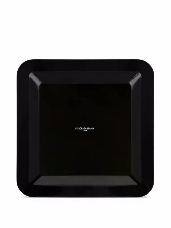 Dolce & Gabbana Medium Leopard-print Wood Tray
