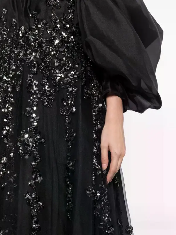 SAIID KOBEISY Bead-embellished Organza Gown