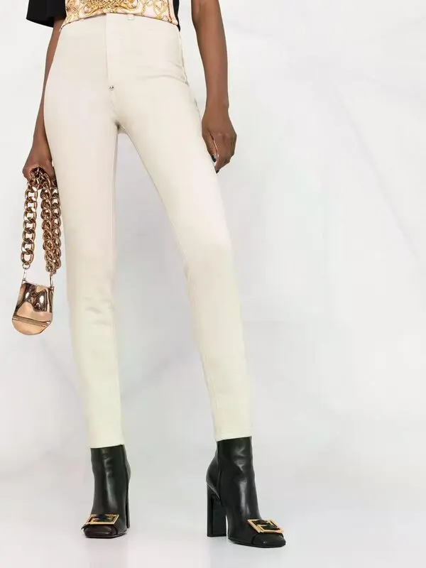 Philipp Plein Logo Patch High-waisted Jeggings