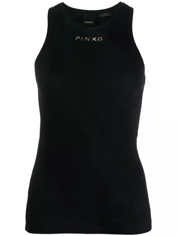 Pinko Ribbed Logo Tank Top