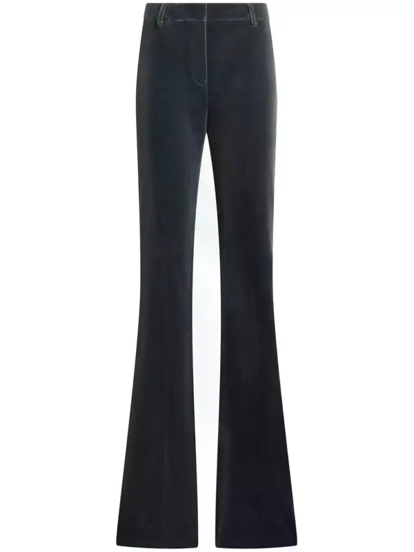 Etro Flared Velvet Trousers - Grey