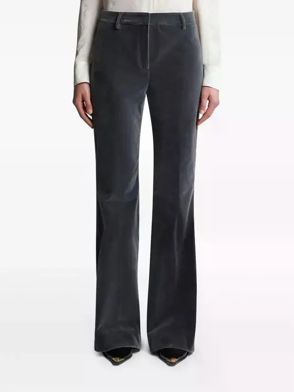 Etro Flared Velvet Trousers - Grey