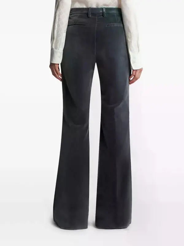 Etro Flared Velvet Trousers - Grey