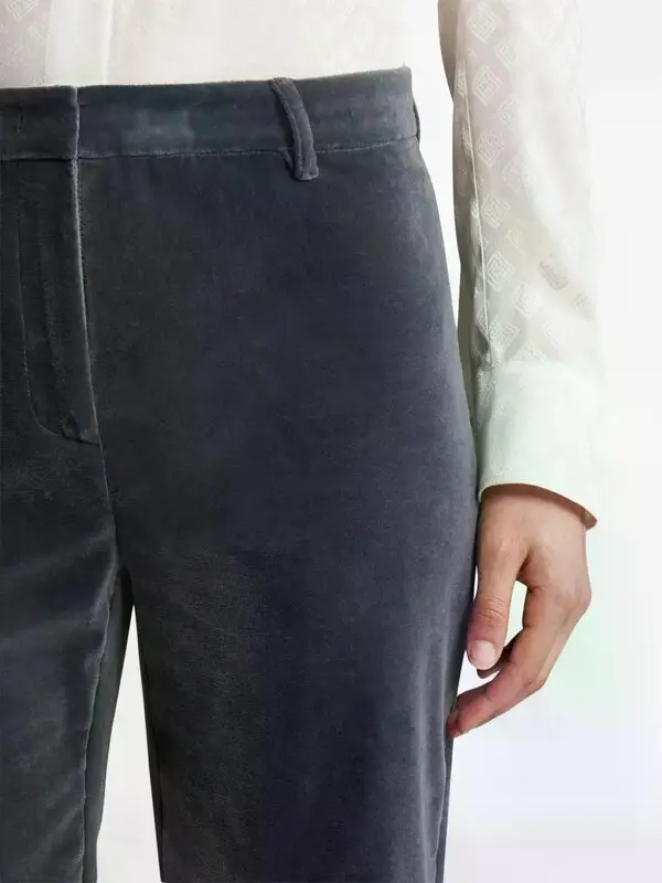 Etro Flared Velvet Trousers - Grey