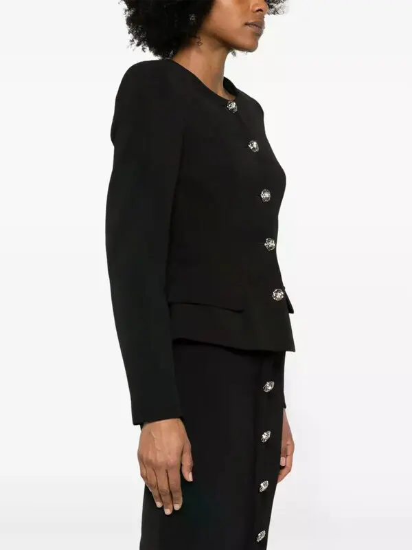 NISSA Flower-button Jacket - Black