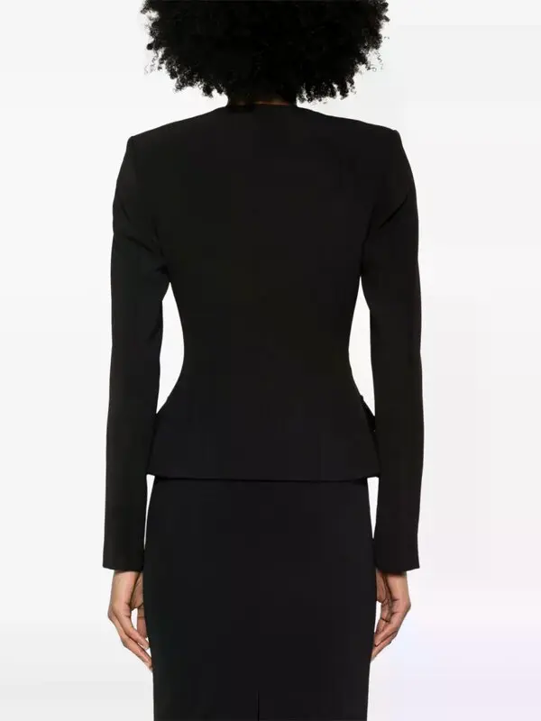 NISSA Flower-button Jacket - Black