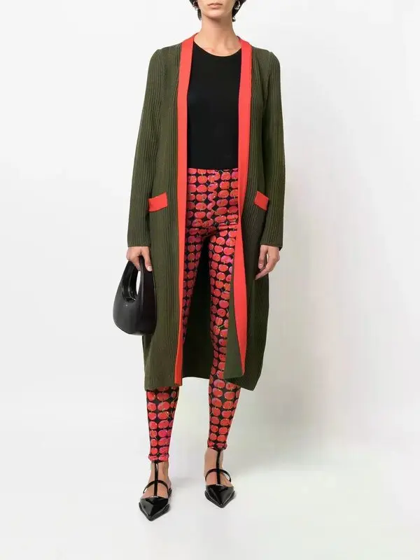La DoubleJ Cherry-print Mid-rise Leggings - Black
