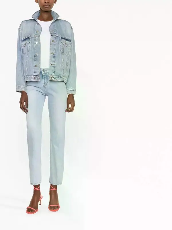 Alexandre Vauthier Slim-fit Straight Jeans With Rhinestone Embellishments