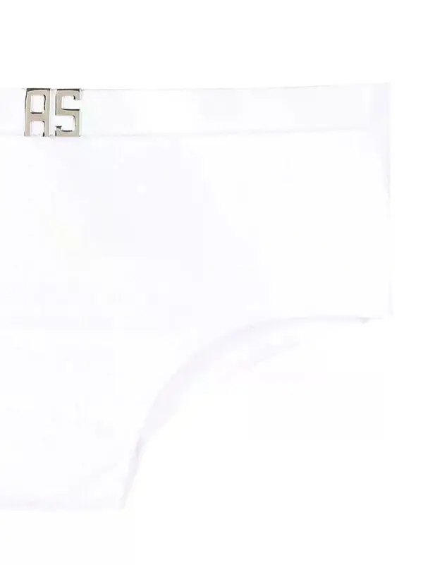 AMIR SLAMA Textured Logo-plaque Swimming Trunks