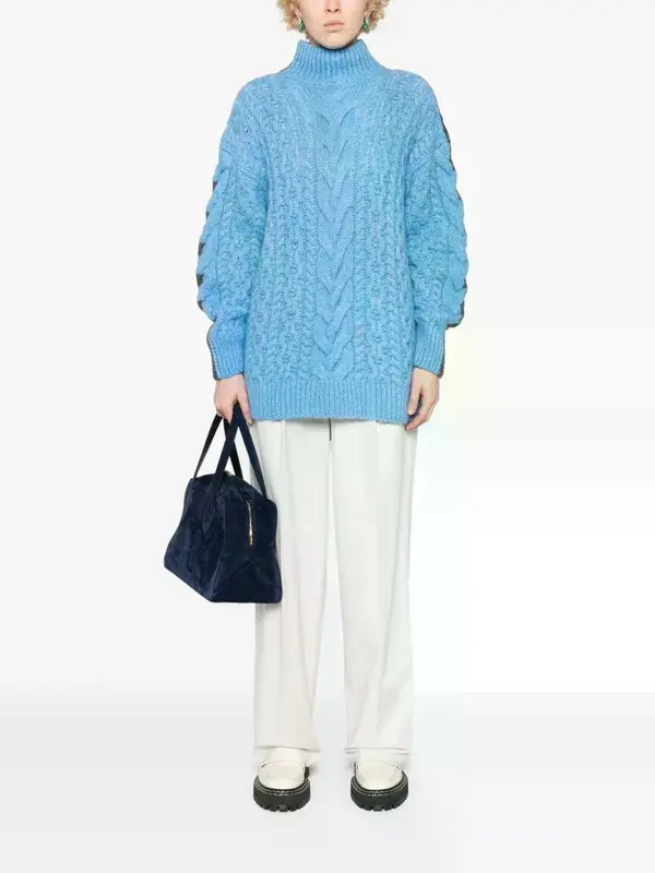 Stella McCartney Two-tone Cable-knit Jumper