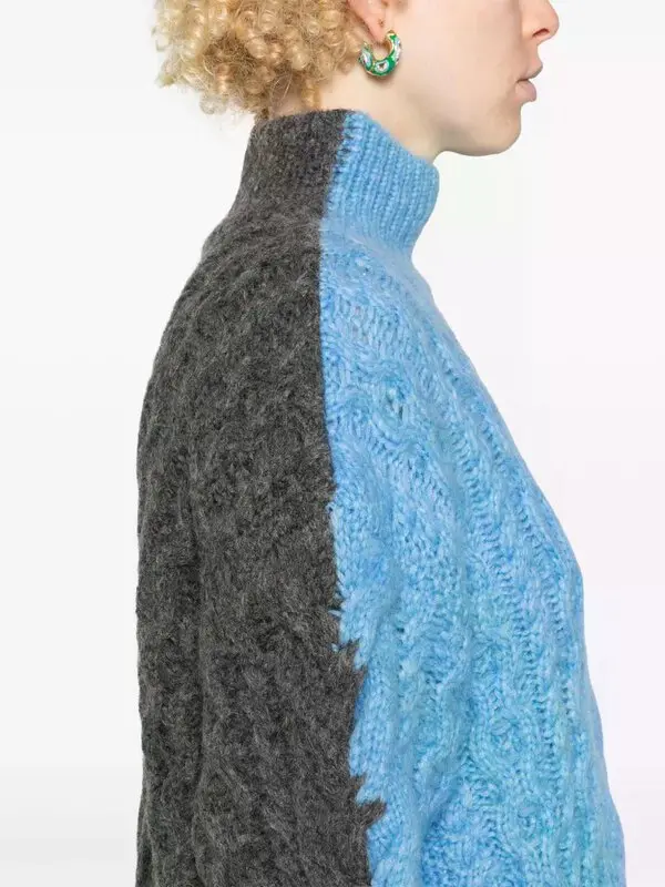 Stella McCartney Two-tone Cable-knit Jumper