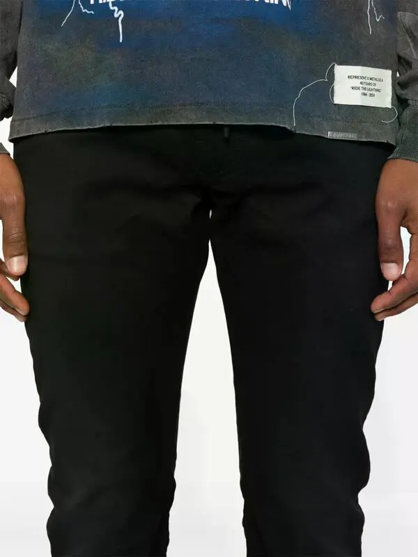 DIESEL® Logo-embroidered Tapered Jeans