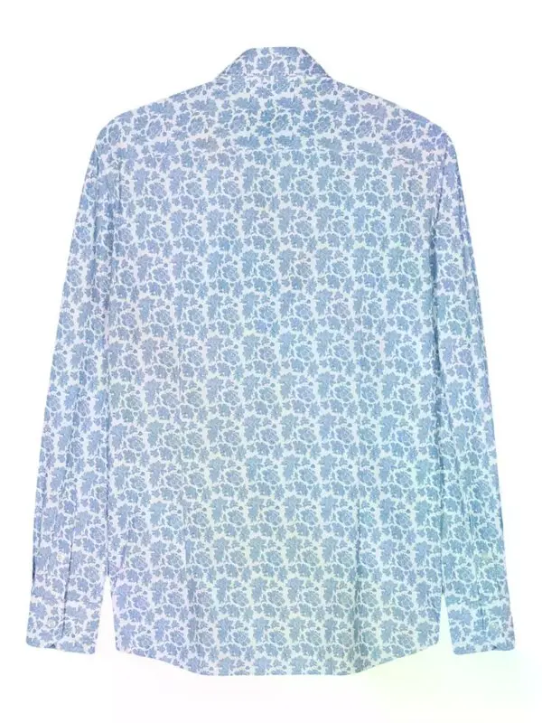 DELL'OGLIO Floral-print Long-sleeve Shirt