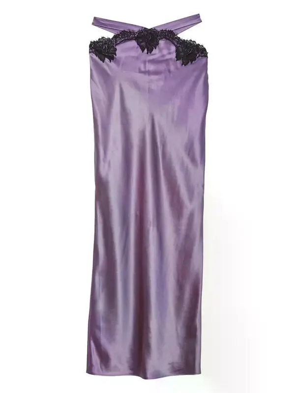 FLEUR DU MAL Lace Cut-out Skirt