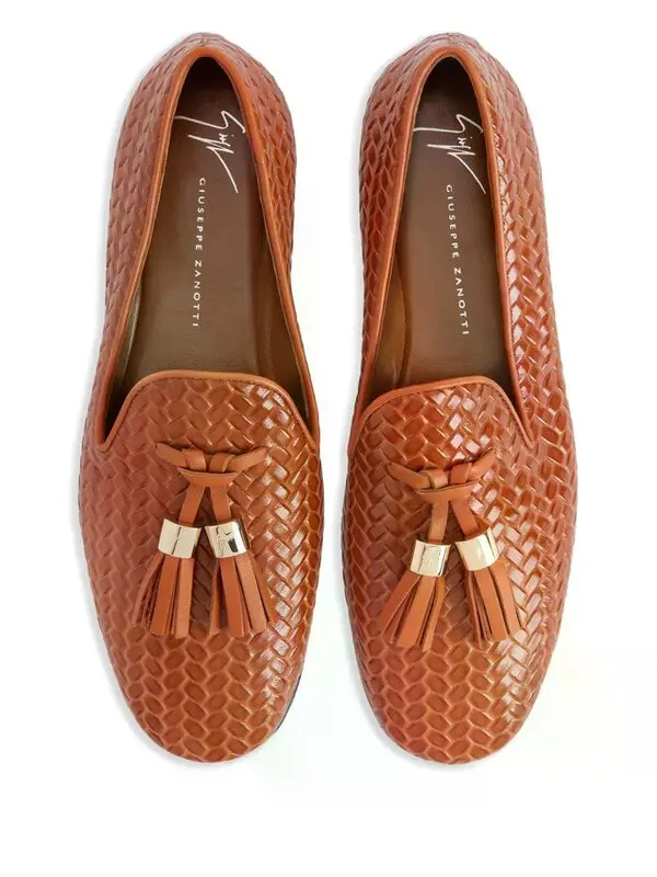 GIUSEPPE ZANOTTI Gz-weave Loafers - Brown