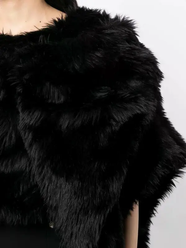 Comme Des Garçons Fur-design Cropped Blouse