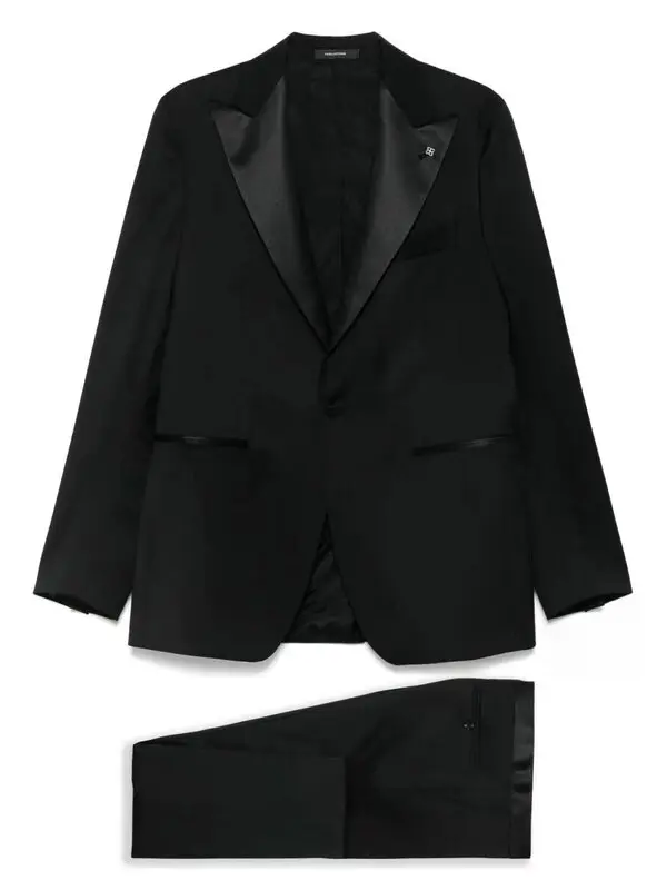 Tagliatore Brooch-detail Suit - Black