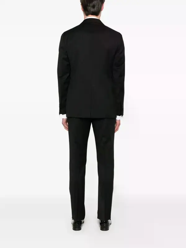 Tagliatore Brooch-detail Suit - Black