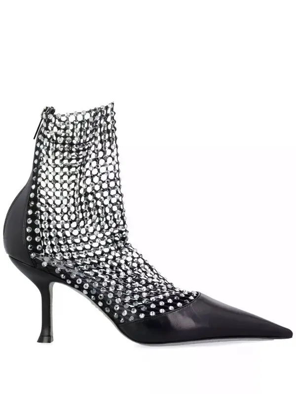 Rene Caovilla Crystal-embellished Sock Boots