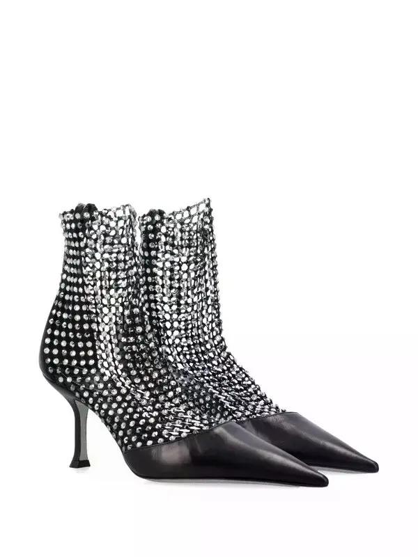 Rene Caovilla Crystal-embellished Sock Boots
