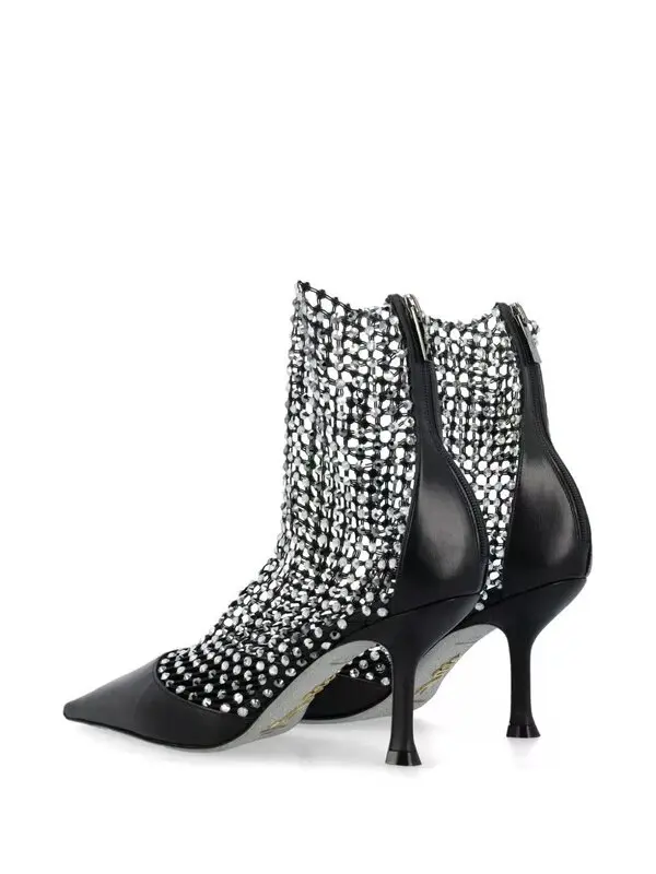 Rene Caovilla Crystal-embellished Sock Boots