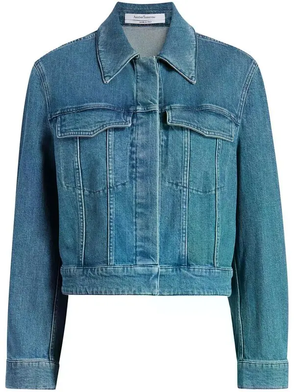 Another Tomorrow Seam-detail Cropped Jacket
