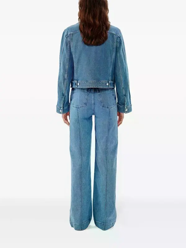 Another Tomorrow Seam-detail Cropped Jacket