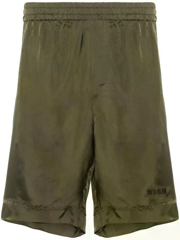 MSGM Embroidered-logo Track Shorts
