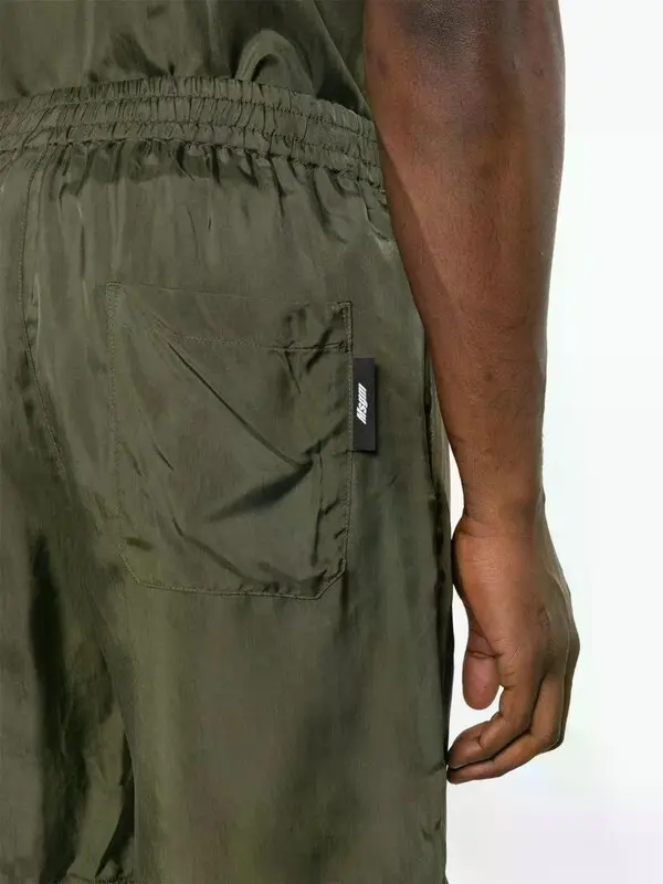 MSGM Embroidered-logo Track Shorts