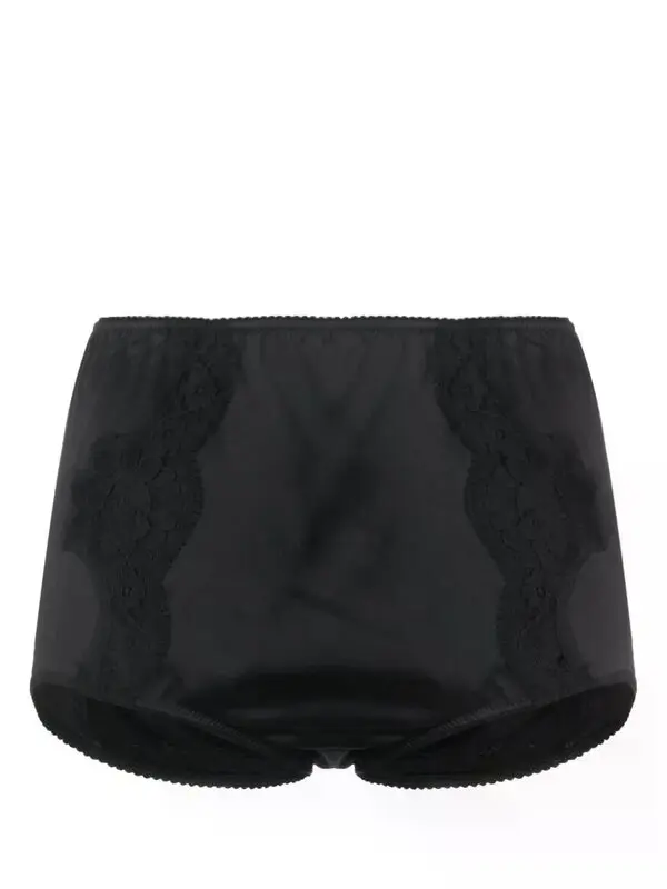 Dolce & Gabbana Lace-detail Zipped Briefs - Black
