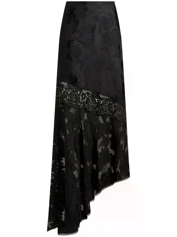 Etro Fil-coupé Chiffon Maxi Skirt - Black