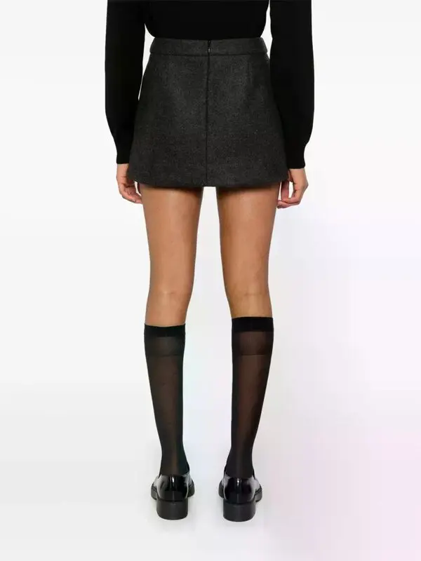 Plan C Sequined Mélange-effect Mini Skirt