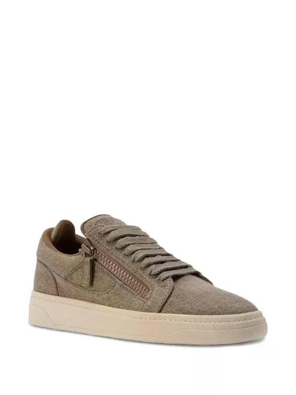 GIUSEPPE ZANOTTI Double-zip Low-top Sneakers - Brown