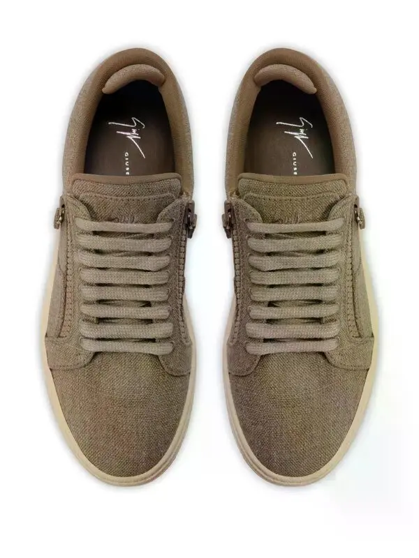GIUSEPPE ZANOTTI Double-zip Low-top Sneakers - Brown
