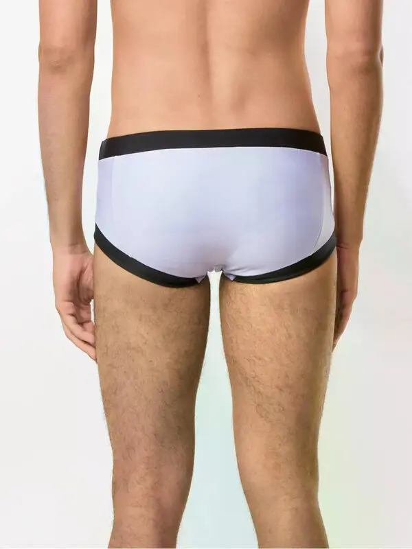 AMIR SLAMA Contrasting Trim Swim Trunks
