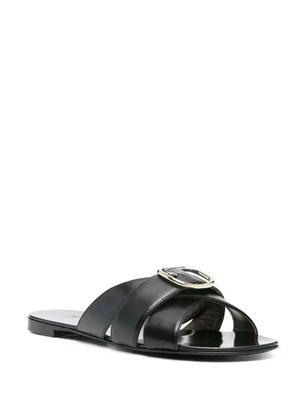 GIUSEPPE ZANOTTI Geraldine Leather Sandals - Black