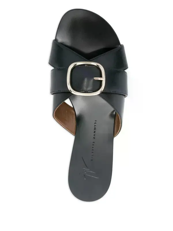 GIUSEPPE ZANOTTI Geraldine Leather Sandals - Black