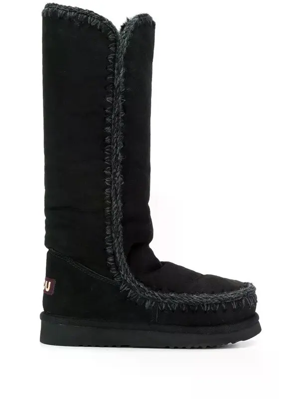 Mou Woven Knee-length Boots
