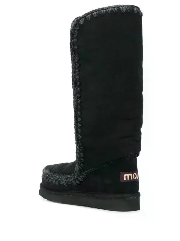 Mou Woven Knee-length Boots