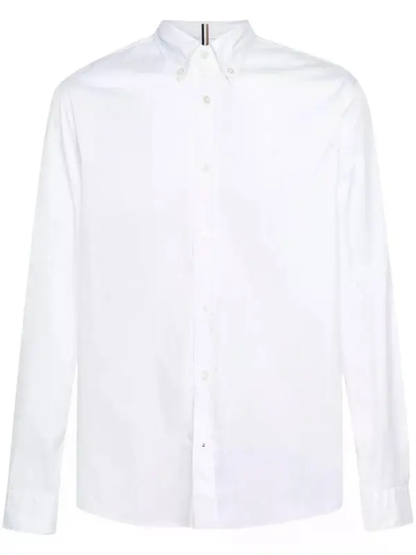 BOSS Logo-embroidered Poplin Shirt
