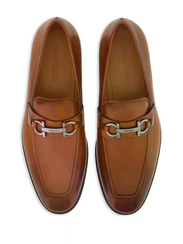 FERRAGAMO Gancini Leather Loafers