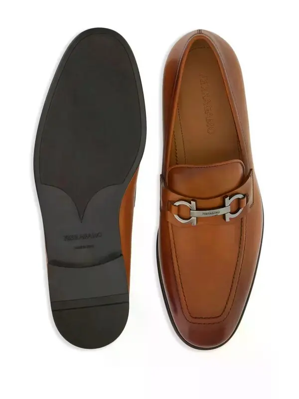 FERRAGAMO Gancini Leather Loafers