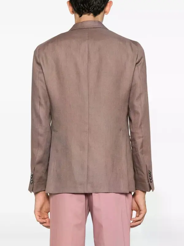 Tagliatore Double-breasted Linen Blazer - Pink