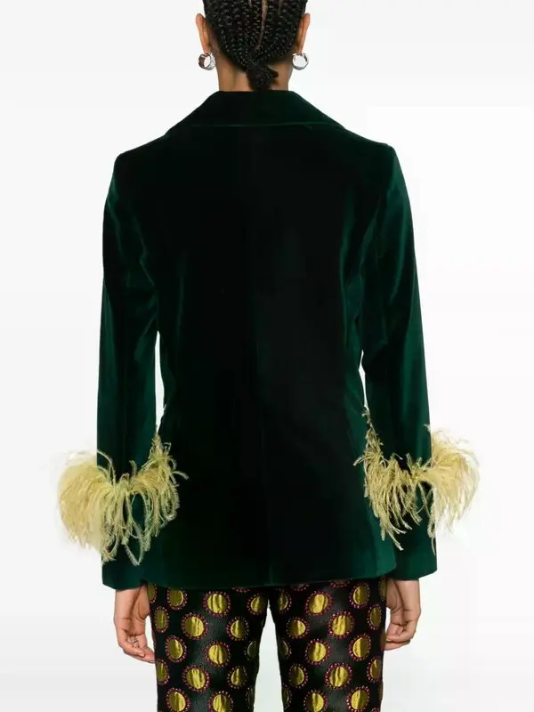 La DoubleJ Keaton Feather-detailing Blazer