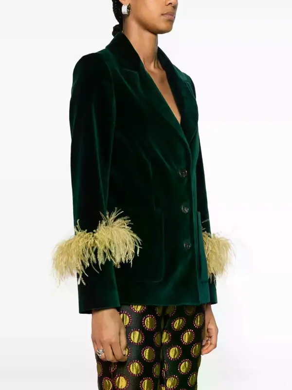 La DoubleJ Keaton Feather-detailing Blazer