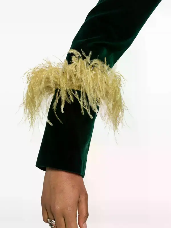 La DoubleJ Keaton Feather-detailing Blazer
