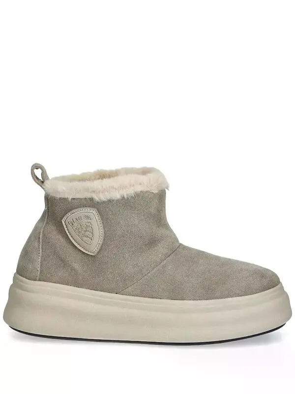 BLAUER. Suede Ankle Boots - Grey