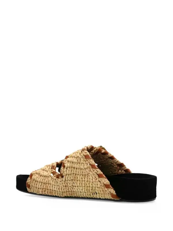 Isabel Marant Étoile Buckled Raffia Sandals