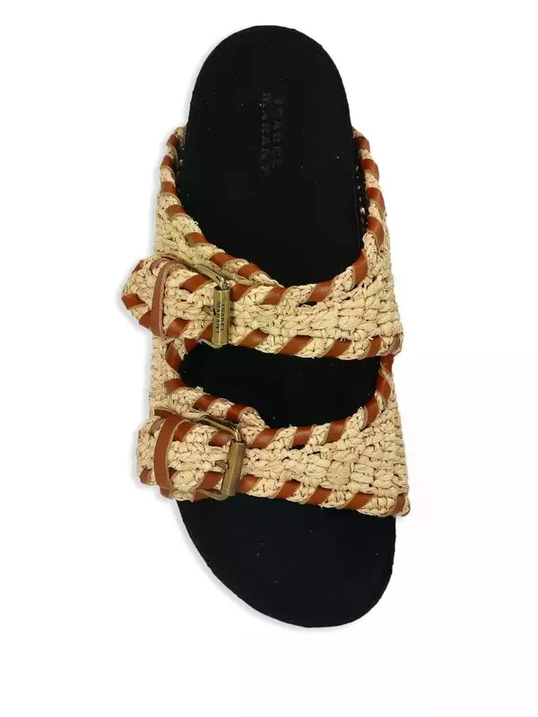 Isabel Marant Étoile Buckled Raffia Sandals
