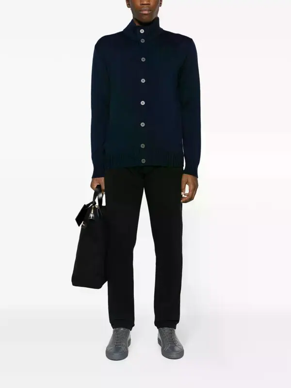 BALLANTYNE High-neck Wool Cardigan